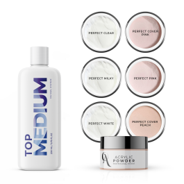 OA Nail System - Kit Medium Résine et Monomère à Séchage Moyen